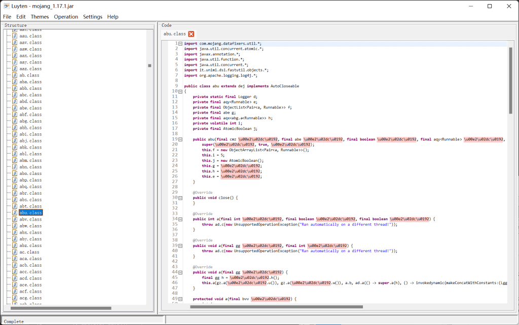 Recaf - 更好用的 Java Decompiler - Ghost_chu's Blog